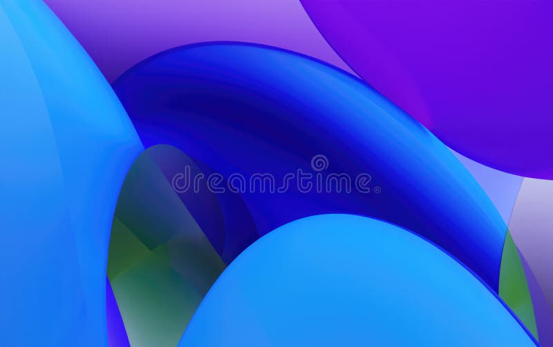 Abstract Illusion of Blue Glass: 3D Render Wallpaper with Multicolored ...