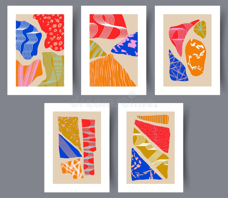 Abstract Illusion Creative Forms Wall Art Print Stock Vector ...