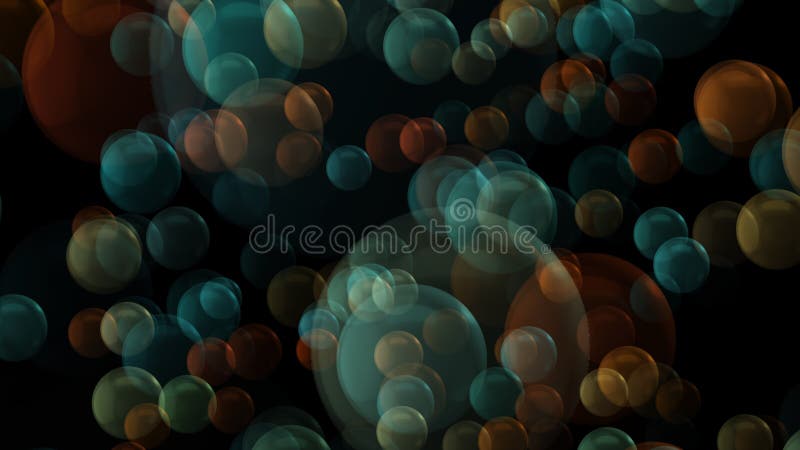 Abstract Illusion Multi-colored Balls Randomly Move in Space. Type of ...