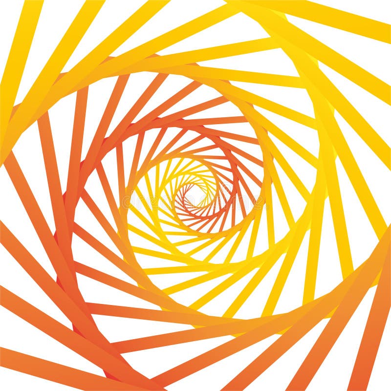 Abstract Illusion Orange Spiral Background for Your Design Stock Vector ...