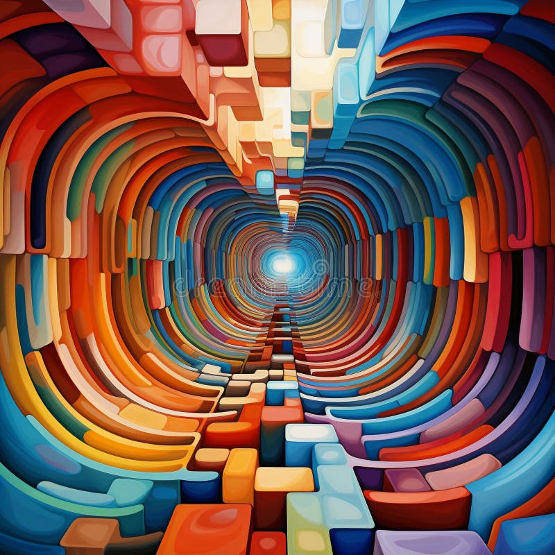 Abstract Illusory Depth stock photo. Image of intersecting - 291245682