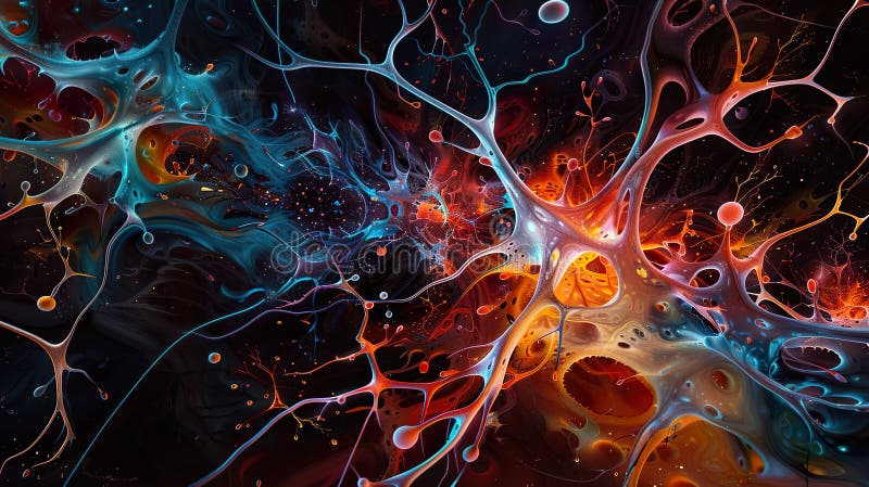 Abstract Illustation of Neurons and Synapses Stock Illustration ...