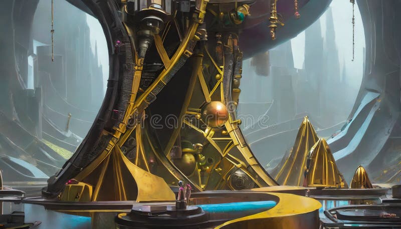 Abstract Illustrated Background in Steampunk Style Stock Illustration ...