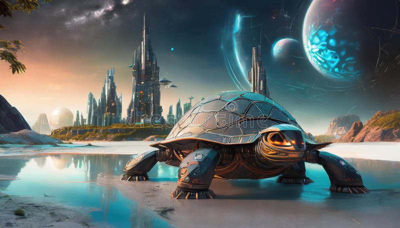 Abstract Illustrated Turtle Stock Illustration - Illustration of ...