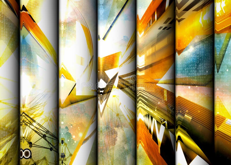 Three Dimensional Abstract Shaded Shape As Pattern Stock Illustration ...