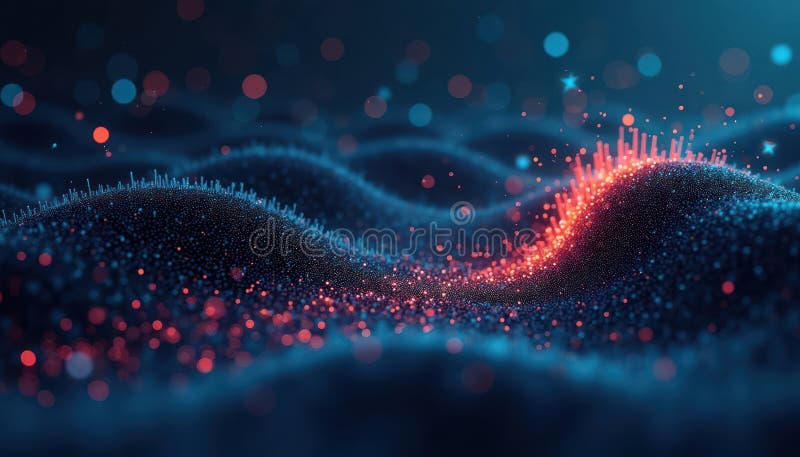 Abstract Illustration of AI Algorithm Pattern. Single Outlier Highlighted in Different Color ...