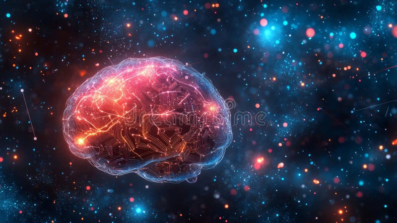 An Abstract Illustration of AI Incorporating Data Flows and Electronic ...