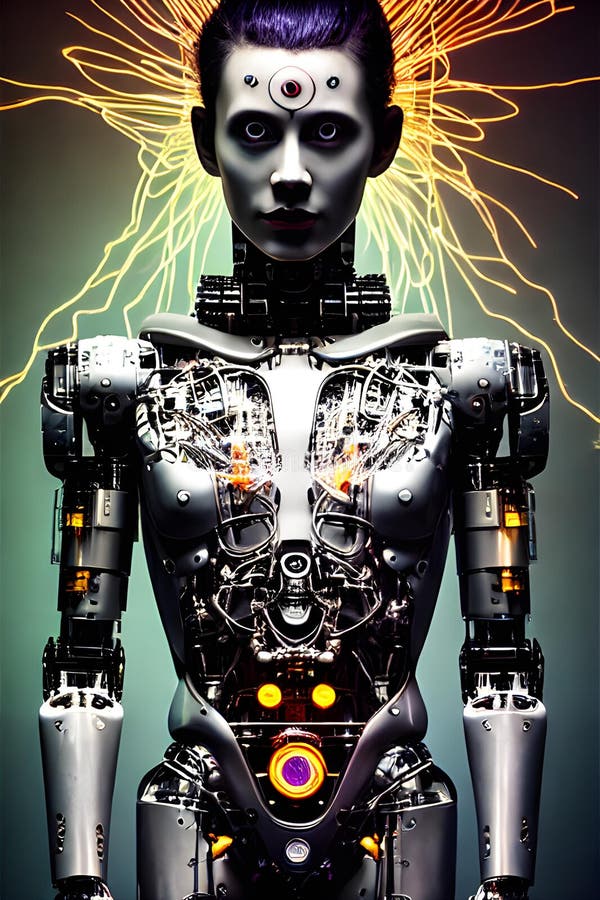 Illustration of Futuristic Steampunk, Cyberpunk Scuba Diver Stock ...