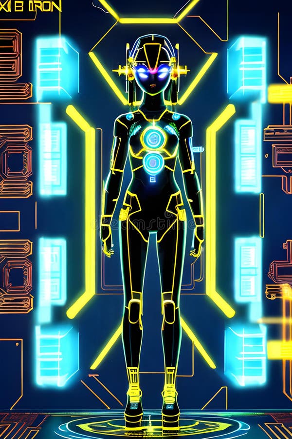 Female Android 3d Illustration Stock Illustration - Illustration of ...