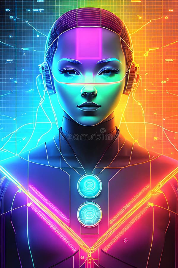 Female Android 3d Illustration Stock Illustration - Illustration of ...