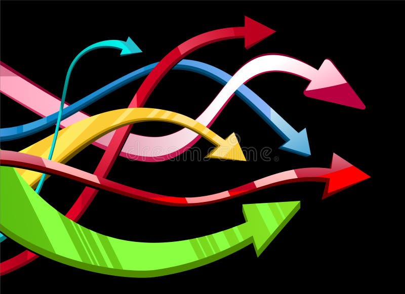Abstract Illustration Arrow Stock Vector - Illustration of curve ...