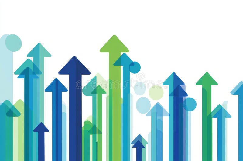 Abstract Illustration of Arrows Pointing Upward, Representing Progress ...