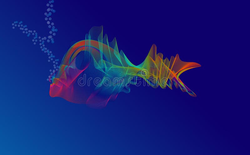 Abstract Illustration of Betta Fish Stock Illustration - Illustration ...