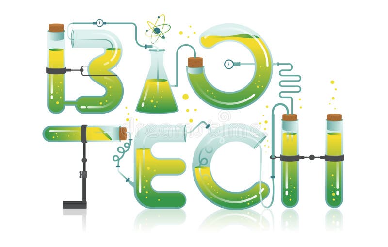 Abstract Illustration of BIOTECH Word Stock Vector - Illustration of ...