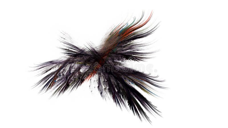 Abstract Illustration with Black Crow Feather-like Objects.. Stock ...
