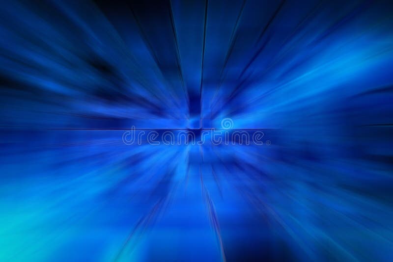 Abstract Illustration of Blue Motion Blur Effect on Black Background ...