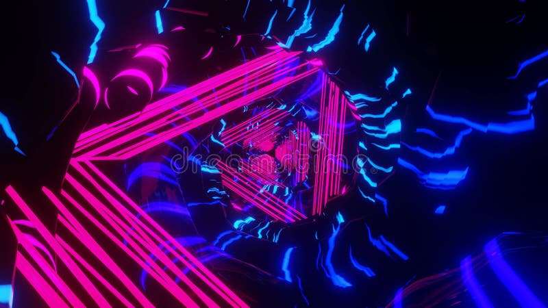 Abstract Illustration Blue Purple Neon Visual Dynamic Loop Background ...