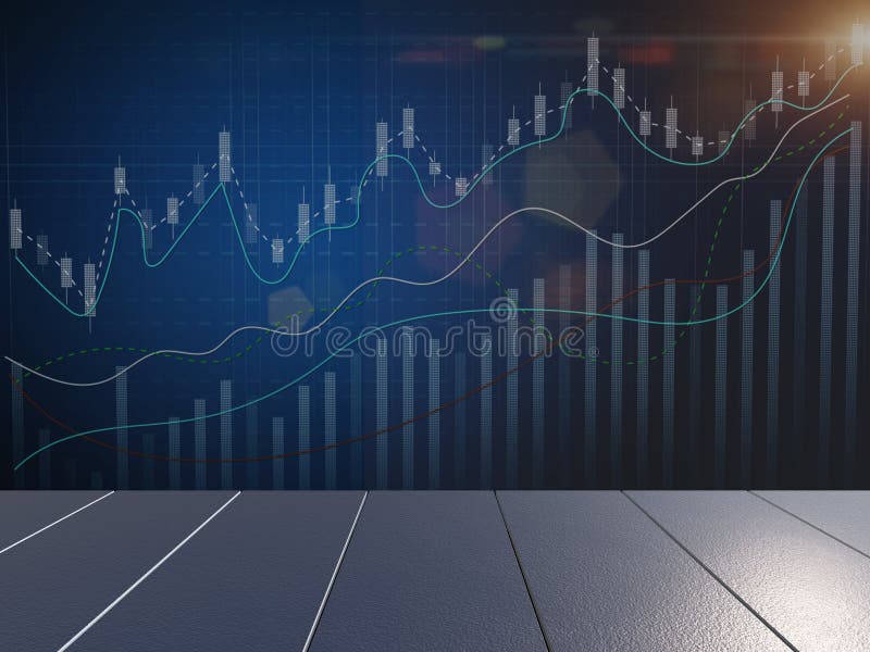 The Abstract Illustration with Charts and Graphs Stock Illustration ...