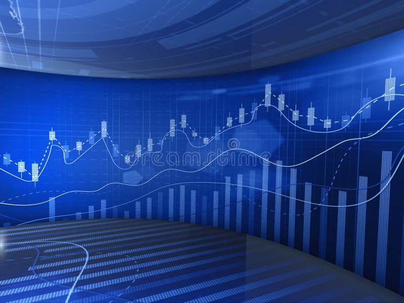 The Abstract Illustration with Charts and Graphs Stock Illustration ...