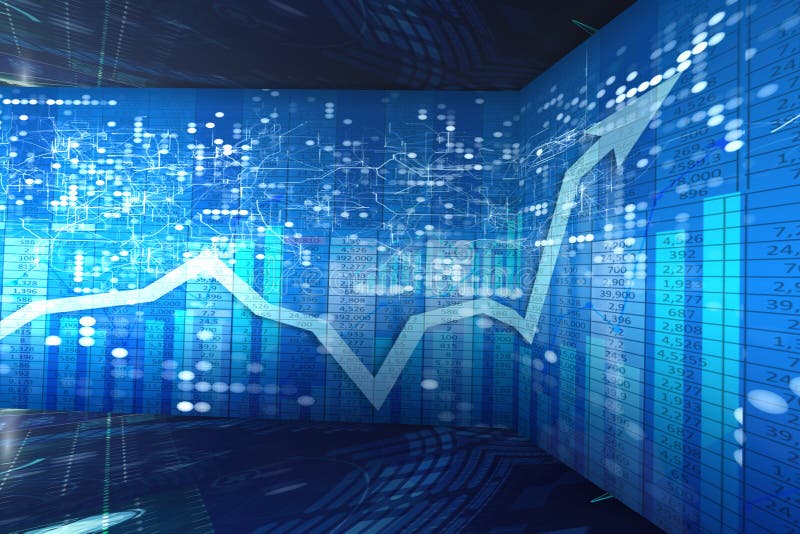 The Abstract Illustration with Charts and Graphs Stock Illustration ...