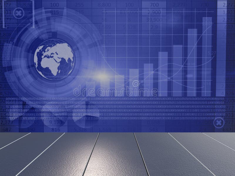 The Abstract Illustration with Charts and Graphs Stock Illustration ...