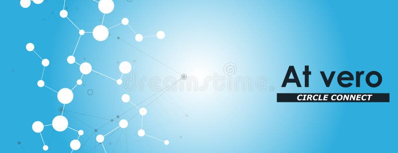 Abstract Illustration with Circle Network Connect on White Background ...