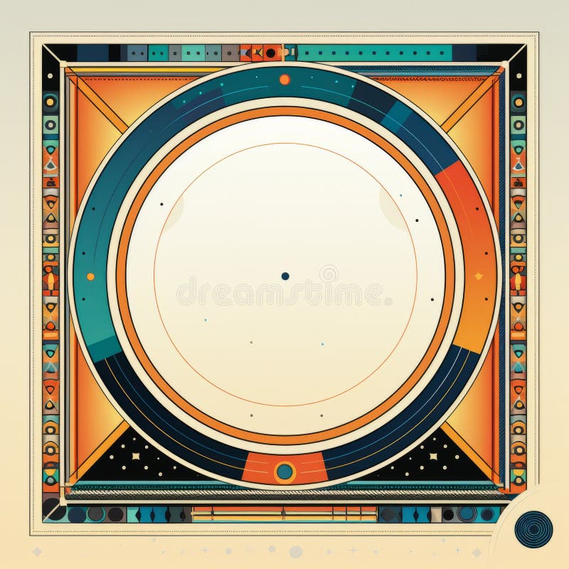 An Abstract Illustration of a Circular Design Stock Illustration ...