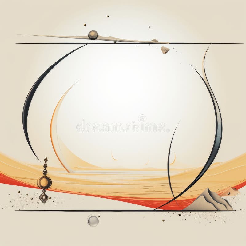 Abstract Illustration of a Circular Frame with an Abstract Design Stock ...