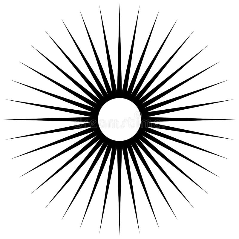 Abstract Illustration of a Circular Pattern with Radial, Radiating ...