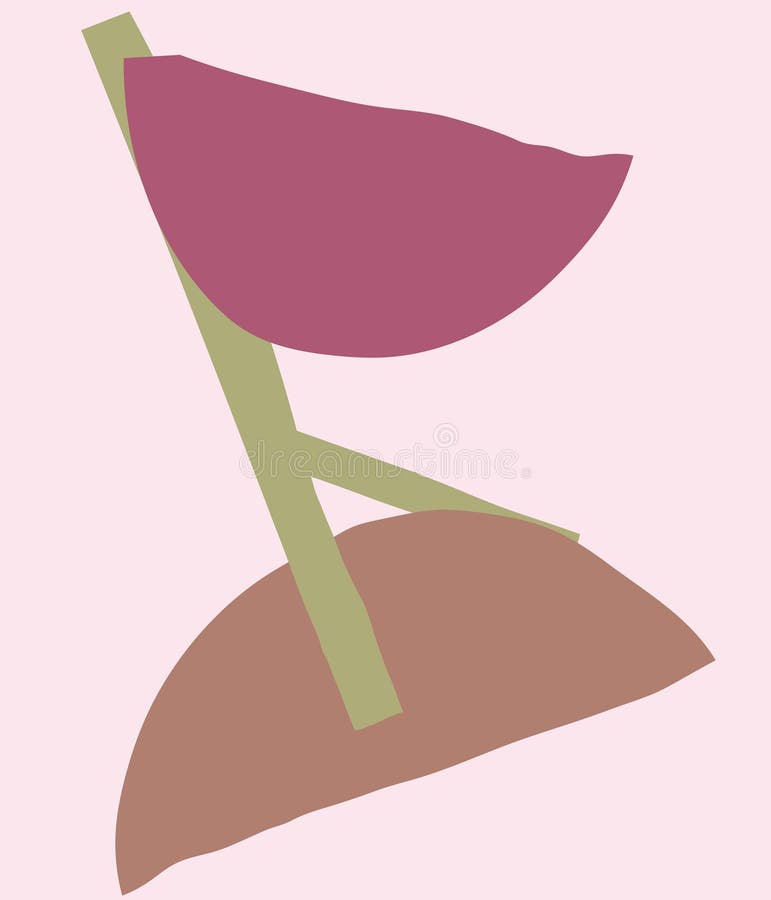 Abstract Illustration with a Collage of Geometric Shapes Stock ...