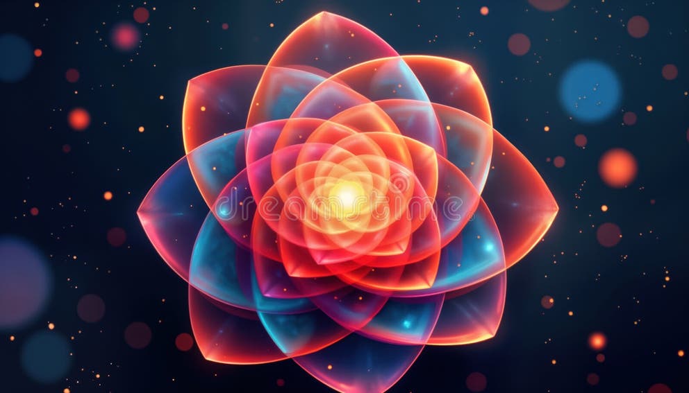 Abstract Illustration. Colorful Flower Shape. Dynamic Design ...