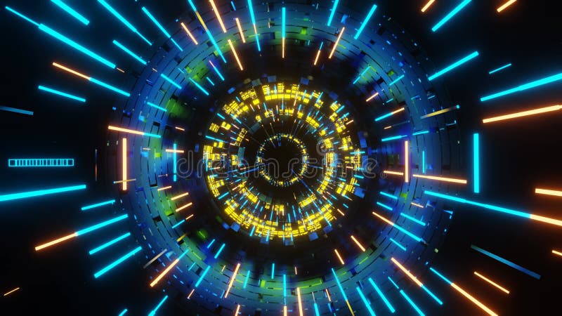 Abstract Illustration Colorful Neon Visual Dynamic Loop Background of ...