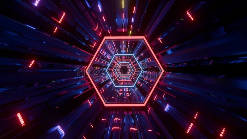 Abstract Illustration Colorful Neon Visual Dynamic Loop Background of ...