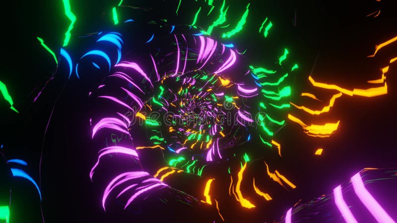 Abstract Illustration Colorful Neon Visual Dynamic Loop Background of ...