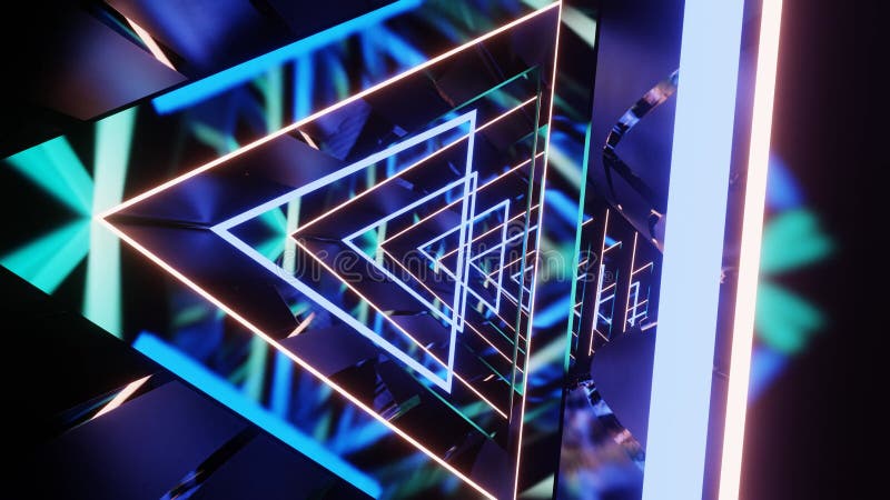 Abstract Illustration Colorful Neon Visual Dynamic Loop Background of ...