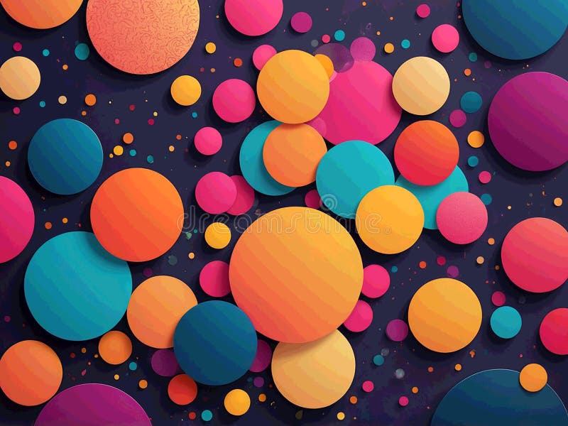 Abstract Illustration Colorful Round Circle Background Art Stock ...