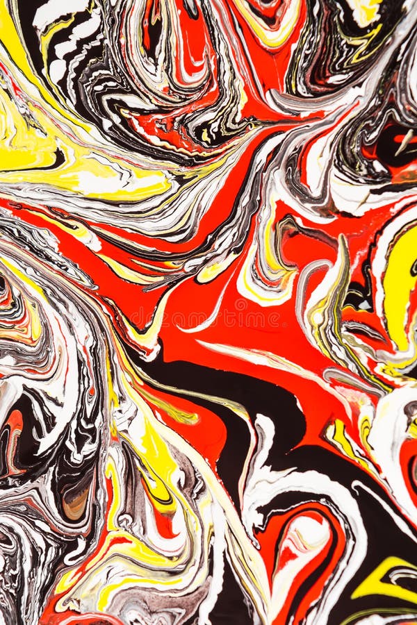 Abstract Illustration of a Combination of Red, Yellow and Black Colors ...