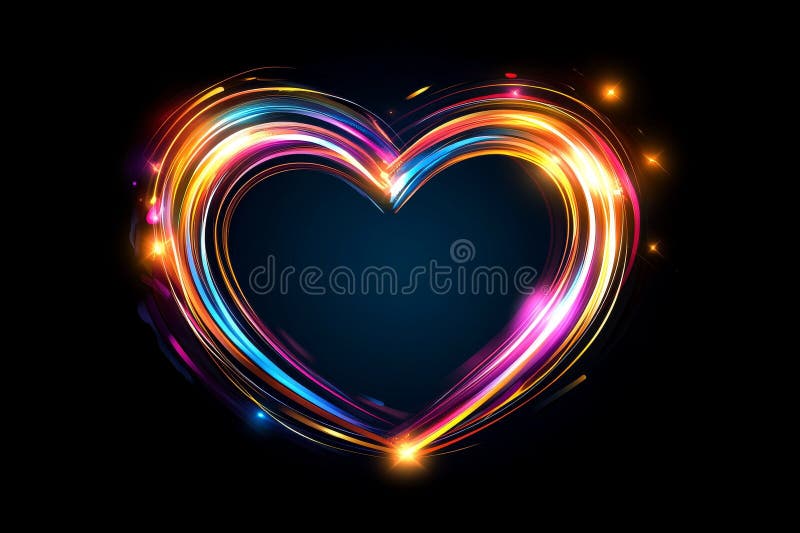 An Abstract Illustration of a Complex Circuit: Luminous Curves of Light ...