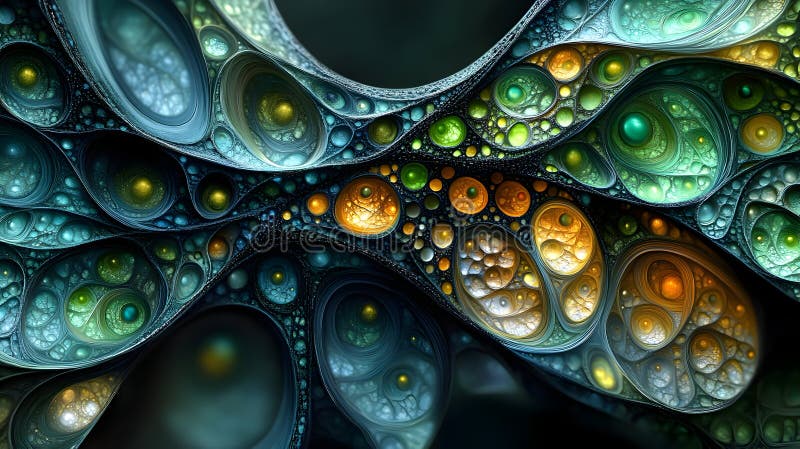 Abstract Illustration of a Complex Network of Interconnected Orbs in ...