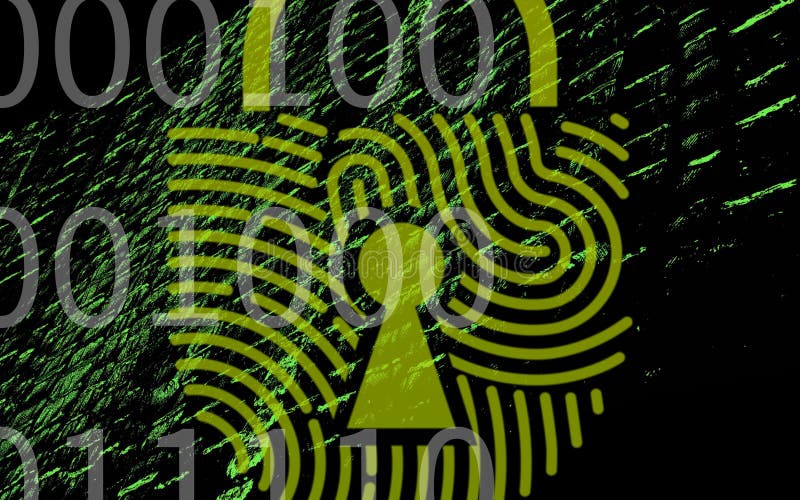 Abstract Illustration of Computer Code Screen Green Black Technology ...