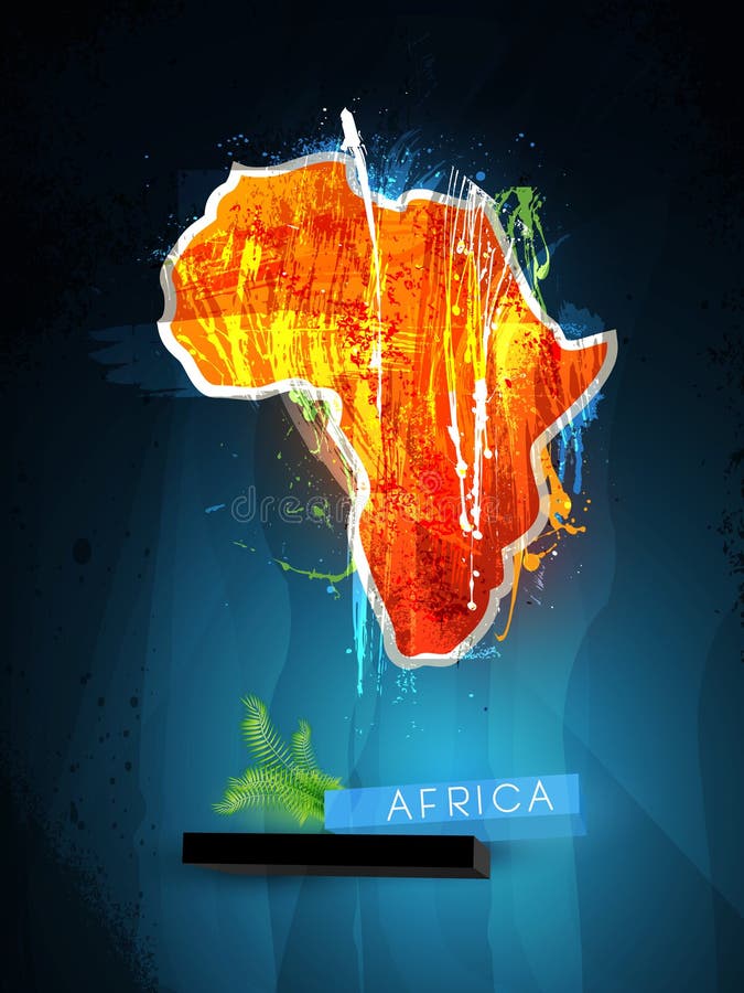Abstract Illustration Continent Africa Stock Vector - Illustration of ...