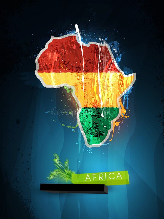 Abstract Illustration Continent Africa Stock Vector - Illustration of ...