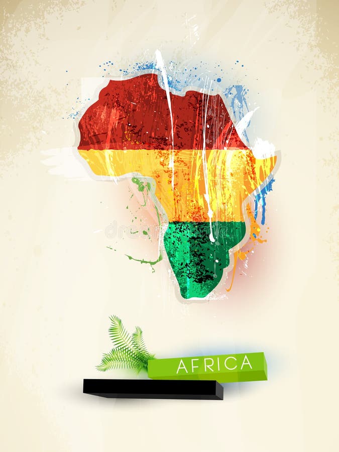 Abstract Illustration Continent Africa Stock Vector - Illustration of ...