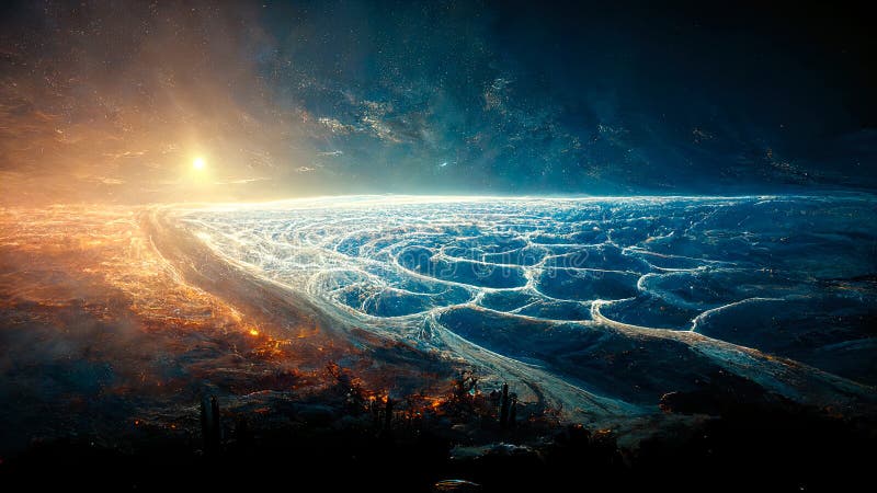 Abstract Illustration of the Cosmos on the Theme of the Origin of Life ...