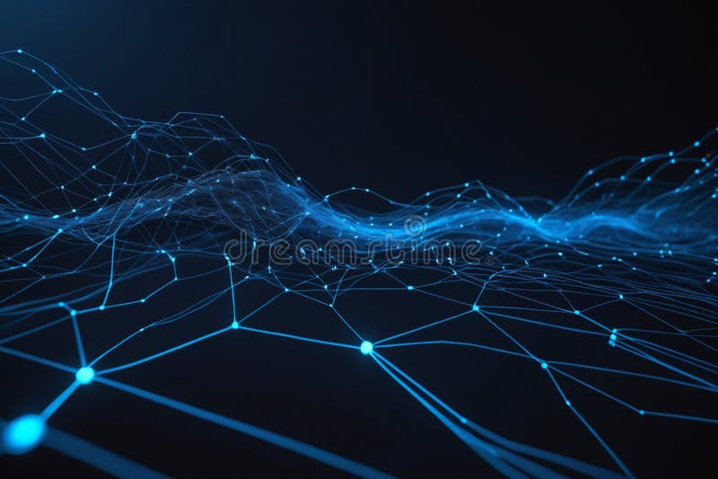 Cyber Big Data Flow. Blockchain Data Fields Stock Illustration - Illustration of data, network ...