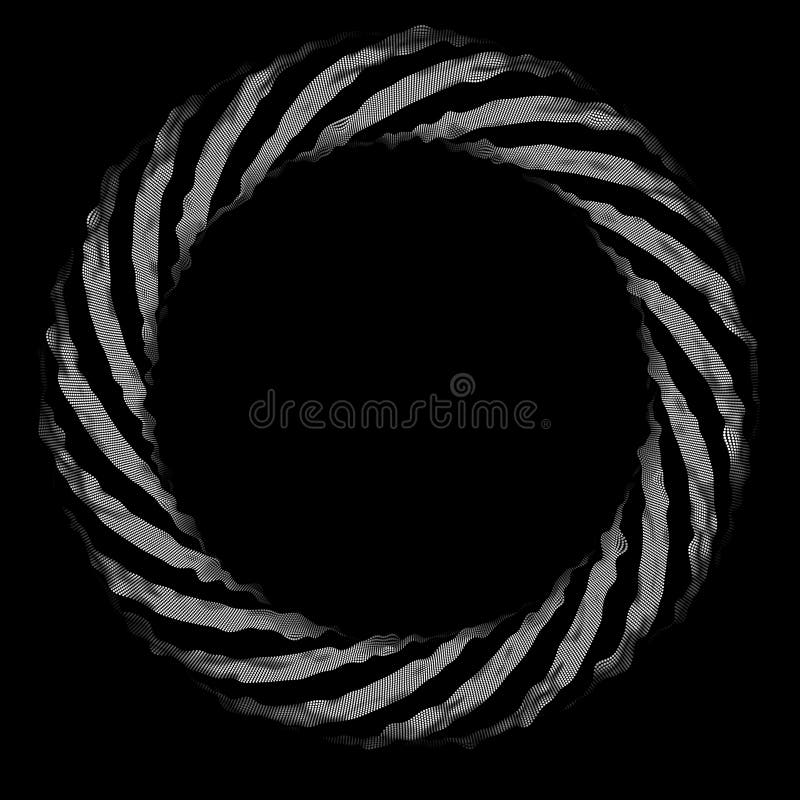 Abstract Illustration of a 3D Torus Twisted into a Spiral of Dots ...