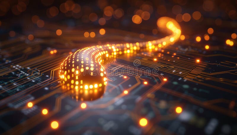 Illuminated Circuit Path a Visual Representation of Light Flow and ...