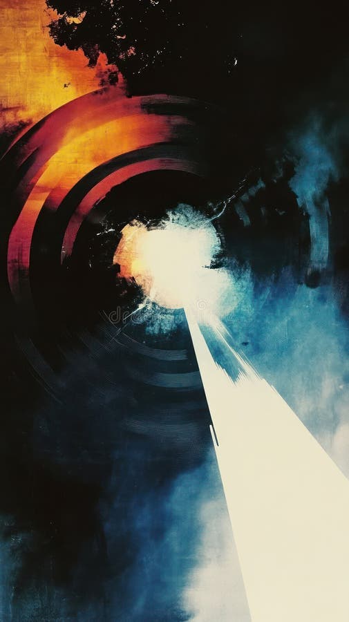 Abstract Illustration Depicting a Bright Light Emanating from a ...