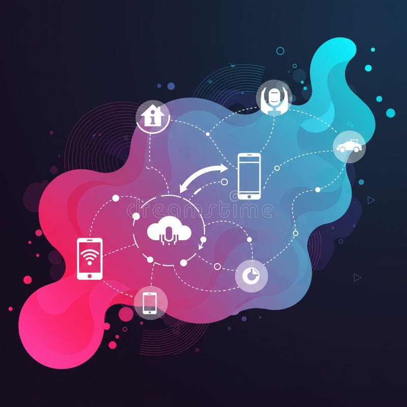 Connected Cloud Computing Devices Stock Illustrations – 3,613 Connected Cloud Computing Devices ...