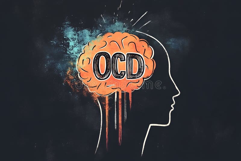 An Abstract Illustration Depicts the Mind of an OCD Patient Stock ...